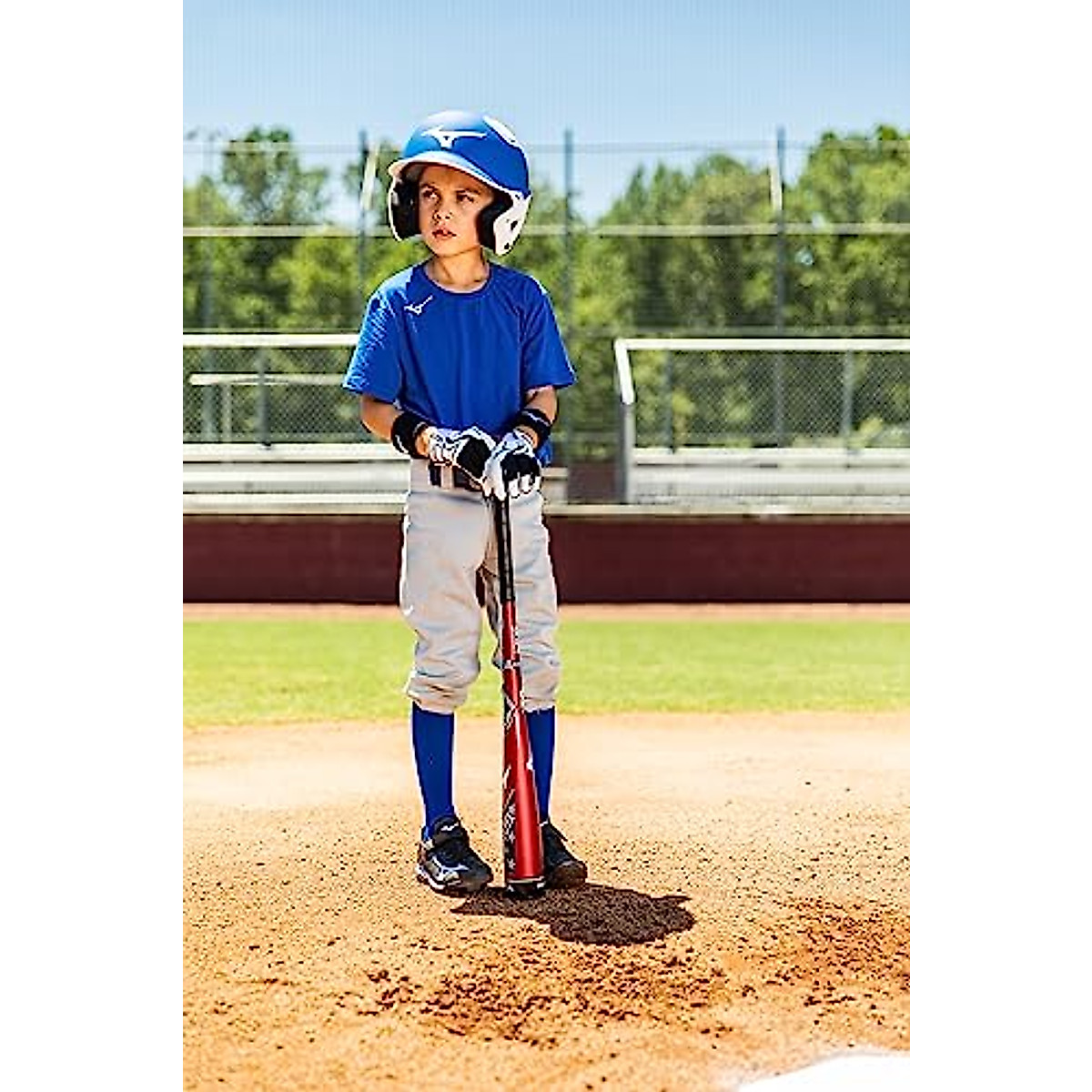 Mizuno Boys Youth Comp Diamond Short Sleeve Crew, Navy, Small US