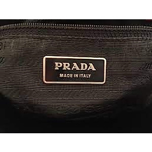 Prada Bandoliera Tessuto Nylon Soft Calf Trim Black Crossbody Bag 1BH046