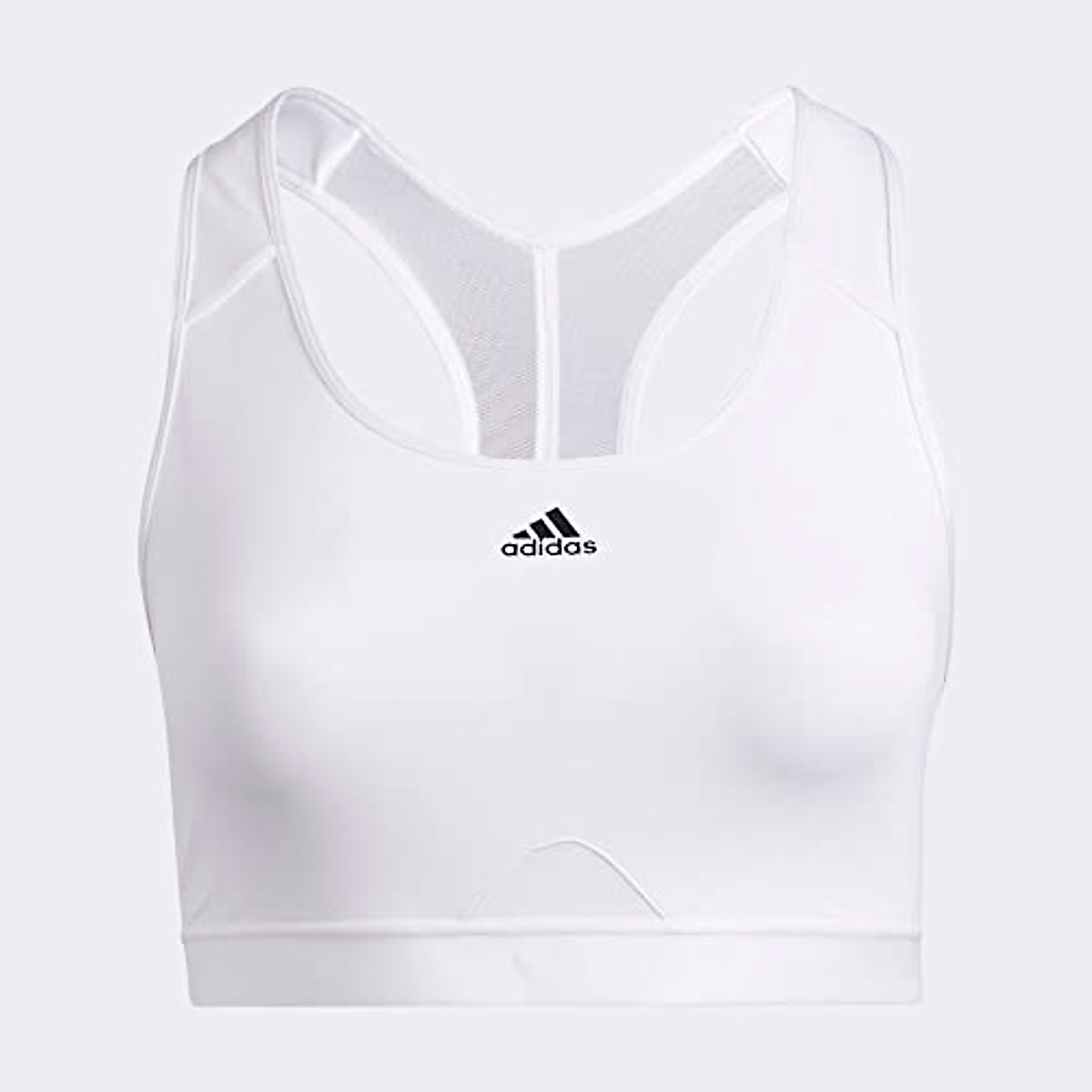 adidas Women's Plus Size Training Medium Support Racer Back Good Level Bra Padded w/ Removable Pads