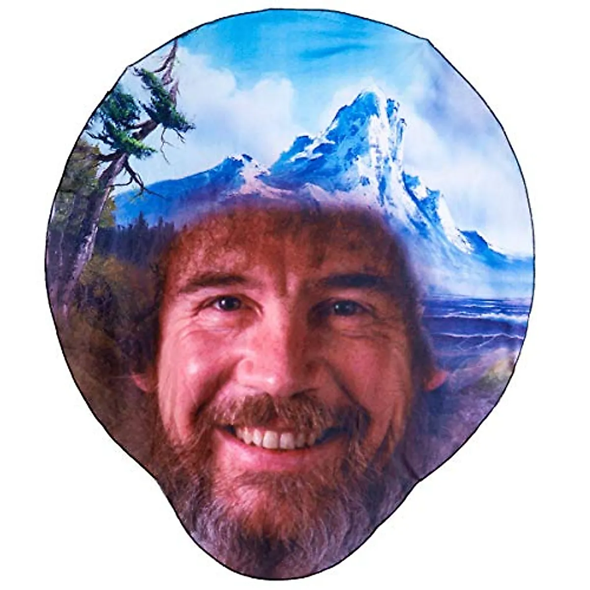 Calhoun Realistic Bob Ross Mountain by The Sea Lightweight Throw Blanket