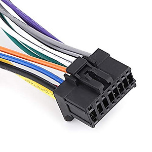 Fits for Pioneer 2003-on, KIMISS Wiring Harness Connector Car Stereo Harness 16pin Port to Mini ISO 8pin Plug Wiring Cable Radio Wire Harness