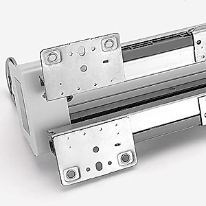 FKKPRVAX Pull Out Closet Rod with Damper,Extendable Clothes Rail for Pants Coat,Wardrobe Pants Hanger Wardrobe Organizer,Load 30kg - White (Size : 358mm/14.1inch)