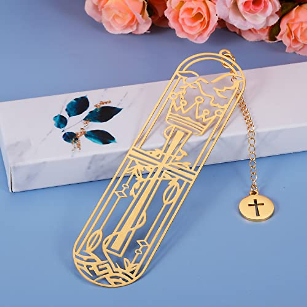 Christmas Gifts for Women Stocking Stuffers for Men Christian Bookmark Religious Bible Metal for Kids Boys and Girls Book Lovers Birthday Gifts for Female Male Friends Church Supplies Bookmark