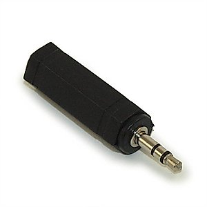 MyCableMart 1/4" Stereo TRS Jack (Female) to 3.5mm Stereo Plug (Male) Adapter