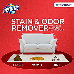 Resolve Pet Specialist Carpet Cleaner, Pet Stain and Odor Remover, Carpet Cleaner Spray, 32fl oz Spray & 60fl oz Refill