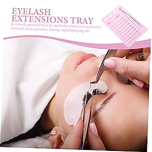 FRCOLOR 5pcs Magnetic Eyelash Board False Eyelashes Fake Eyelashes Tools Makeup Supplies Eyelash Display Pallet Eyelash Grafting Supplies Eyelash Supplies Eyelash Curler Acrylic With Scale