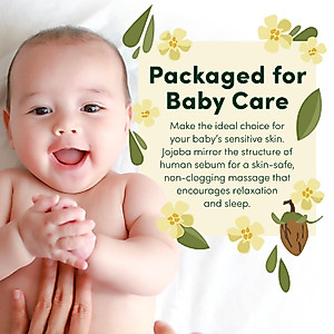 HobaCare Jojoba Oil - 100% Pure, Unrefined Jojoba Oil for Skin & Nails - Moisturizing Body Oil & Face Moisturizer for Dry Skin - Natural Jojoba Oil for Hair & Beard Care (32 fl oz)