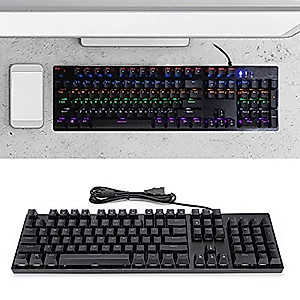 ciciglow 104 Keys USB Gaming Keyboard, Wired Gaming Keyboards with RGB Backlit, Mechanical Keyboard with Multiple Key for PC Gamers Laptop Desktop Work