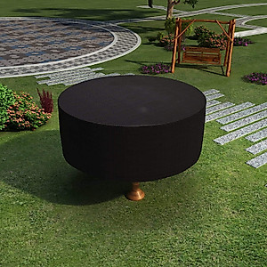 HOMTOL Round Patio Furniture Cover, Outdoor Table Chair Set Covers, Waterproof, UV Resistant, Garden Furniture Protector, 64 inches Diameter