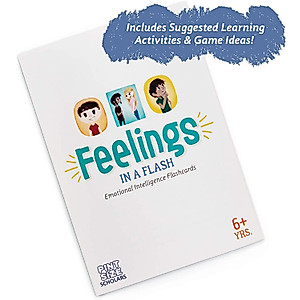 Feelings in a Flash - Emotional Intelligence Flashcard Game - Toddlers & Special Needs Children - Teaching Empathy Activities, Coping & Social Skills - 50 Scenario Cards, 50 Reaction Faces