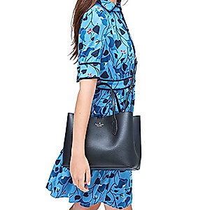 kate spade handbag purse Harper satchel in leather (Black)