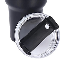 Modern 40 oz Tumbler Cup with Handle and 1200ml Large Capacity | Insulated Reusable Stainless Steel | Coffee Thermos Mug Car Cup |Travel Tumbler Cup hot water bottle with straw | Black