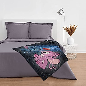Stitch Blanket I Love You Mom Warm Soft Throw Blanket for Bed Sofa Travel Kids Teens Adults Gift 50"x60"