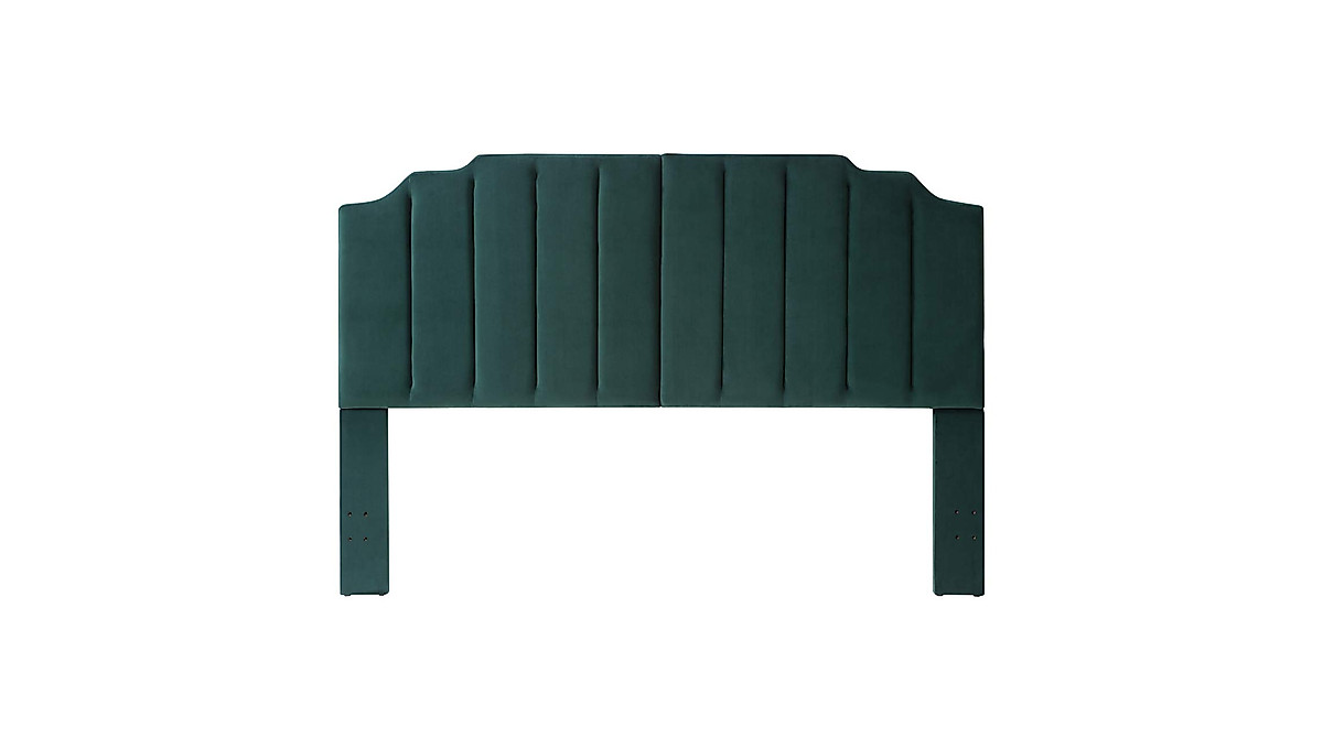 Modern Velvet King Headboard with Curved Design | 24KF Jade