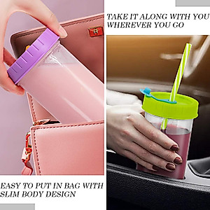 Glass Drinking Bottle Travel Drinking Jars 6 Pack, 16oz Mason Jars Regular Mouth Beverage Bottle with Airtight Lids &Straws, Reusable Water Bottle Skinny Tumbler for Juice/Smoothies,/Kombucha/Tea/Milk