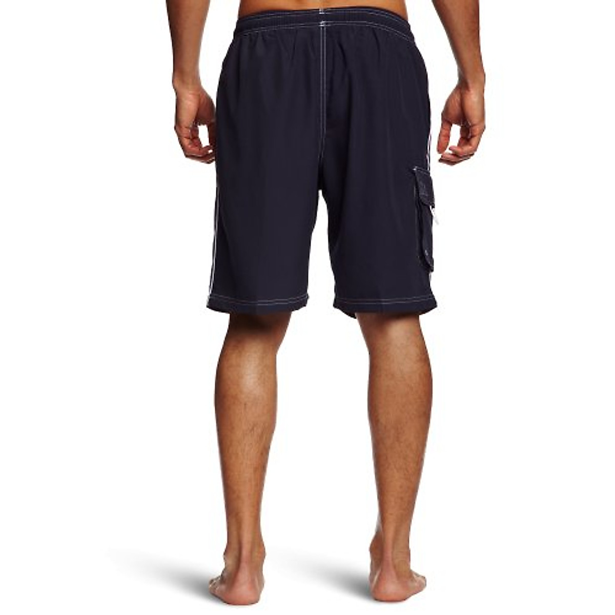 TYR Men's Solid Challenger Swim Shorts, Navy, Large