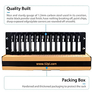 GeeekPi 19 inch 3U Rack Mount for Raspberry Pi 4B, 19" Server Mount Supports 1-14 Units with Pi Fans, Aluminum Heatsinks, Micro HDMI to HDMI Boards, TF Card to FPC Boards for Raspberry Pi 4B