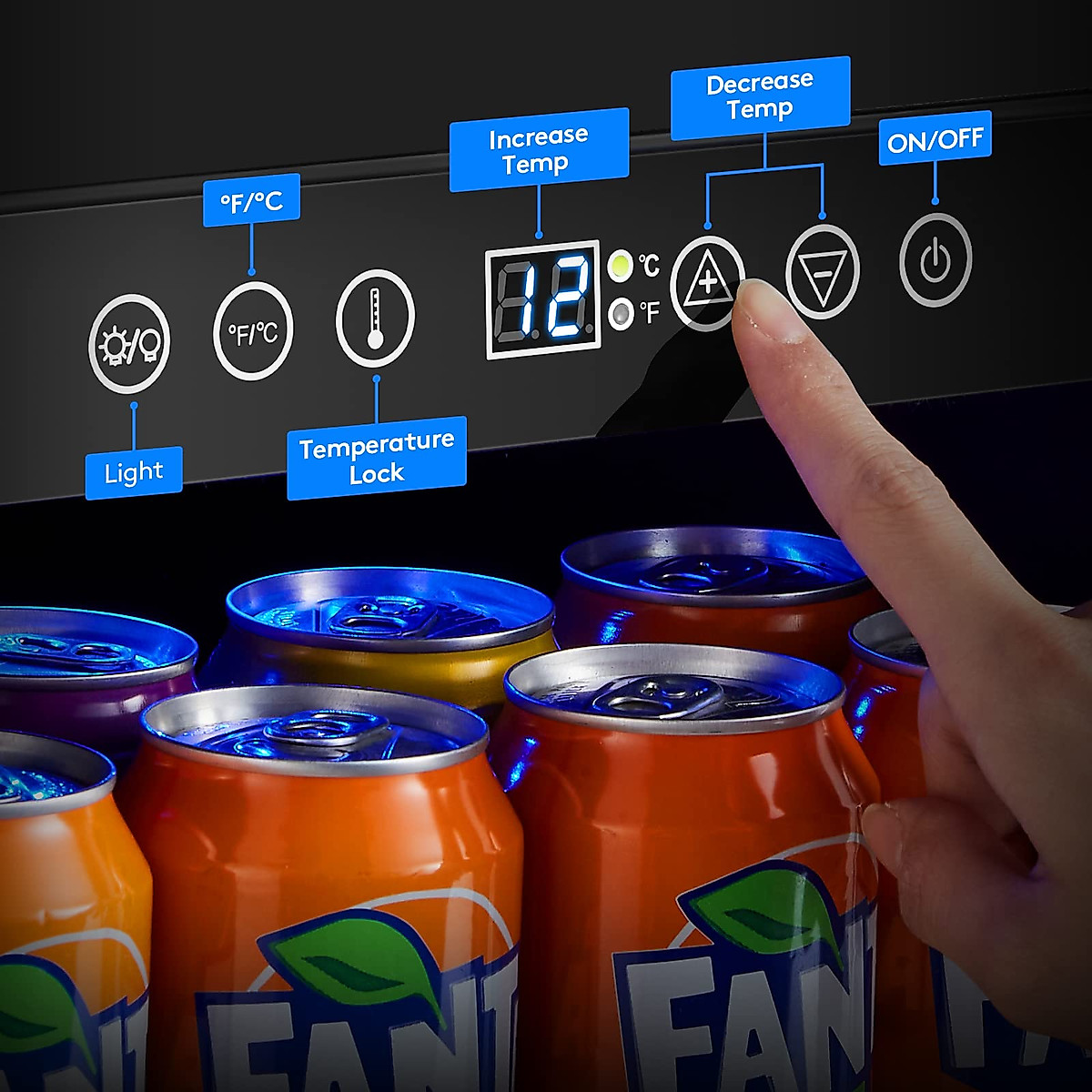 BODEGA Beverage Refrigerator Cooler,15 inch drink fridge under counter,100 cans mini Fridge with Glass Door for Soda Beer,Wine,Beverage Cooler for Home,Kitchen, Bar or Office.