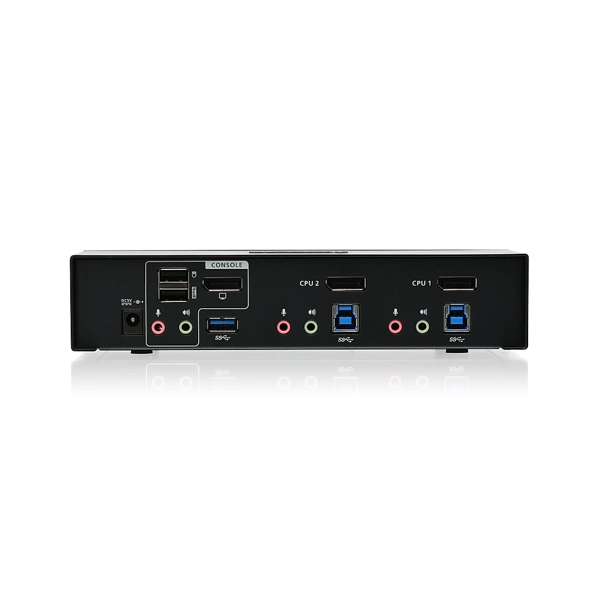 IOGEAR 2-Port DisplayPort KVMP Switch - 4K 60Hz - 2-Port USB 3.1 Hub 5Gbps - Keyboard Mouse Input - 7.1 HD Audio - Front Panel Selector - TAA Compliant - Mac/Win - GCS1932