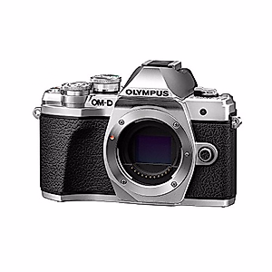 Olympus OM-D E-M10 Mark III Camera Body (Silver), Wi-Fi Enabled, 4K Video