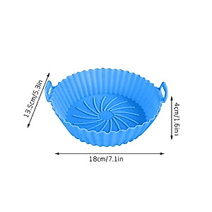 Air Fryer Silicone Liners, Foldable Airfryer Liners with Non-stick, Bpa Free, Highly Heat That Withstands up to 450°f Dishwasher Safe Cost Saving, Universal Air Fryer Basket for Oven Accessories