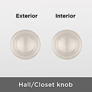 Kwikset 92001-572 Cove Passage Hall/Closet Knob In Satin Nickel