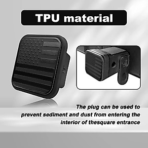 Trailer Hook Dust-Proof Plug, 3.1In * 3.1In * 1.9In, Square Mouth Protection Cover Traction Cover Suitable for Most Cars and Trailers, Car Accessories(Black)