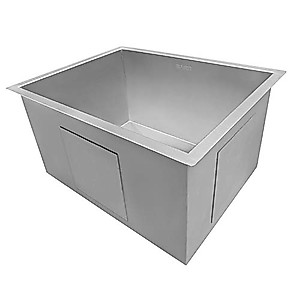 Ruvati 21" x 18" x 12" Deep Laundry Utility Sink Undermount 16 Gauge Stainless Steel - RVU6121