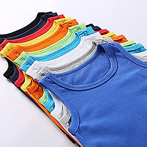 HAOLUKI Toddler Baby Boy's Sleeveless Tank Tops Kids Girls Summer Basic Cami Shirts Cotton Athletic Undershirts T-Shirts Vest Light Green 12 Months