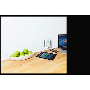 Belkin 6-Outlet Wall Surge Protector w/ 2 USB Ports - Wall Mountable w/ Premium Protection Against Surges - Safe Charge for Mobile Devices, Tablets, Small Appliances, & More - 900 Joules of Protection