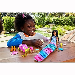 Barbie It Takes Two Doll & Accessories, Brooklyn Camping Playset with Doll, Pet Puppy & 10+ Accessories Including Sleeping Bag