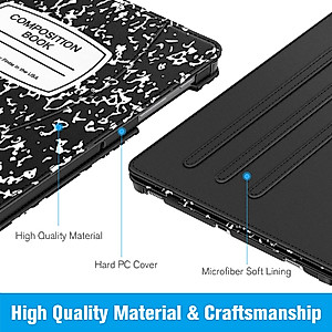 Fintie Case for Samsung Galaxy Tab S8 Plus 2022/S7 FE 2021/S7 Plus 2020 12.4 Inch with S Pen Holder, Multi-Angle Viewing Cover with Pocket Auto Wake/Sleep, Composition Book