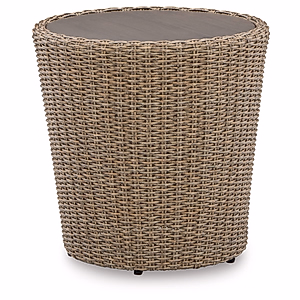 Signature Design by Ashley Danson Bohemian Outdoor End Table, Light Brown