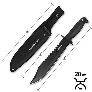 FLISSA Survival Hunting Knife 4-7/8” Survival Knife