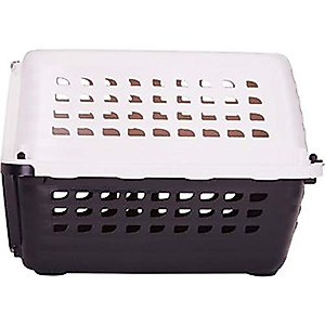 Petmate 41032 Compass Fashion Kennel Cat and Dog Kennel, 10-20 lb., Pearl White/Black