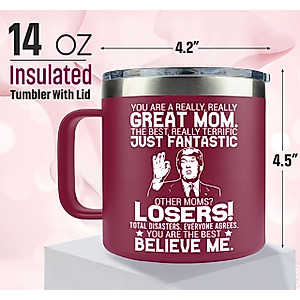 Mothers Day Gifts for Mom from Daughter, Son - Mom Gifts from Daughter, Son - Best Mom Gifts, Birthday Gifts for Mom, Mom Birthday Gifts Ideas, Funny Mom Gifts, Mom Present - Mom Novelty Mug 14Oz