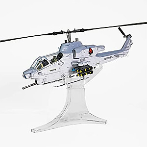 Forces of Valor Waltersons FOV-820004A-1 1:48 Scale Bell Textron Licensed AH-1W Cobra Helicopter with NTS Exhaust Army Super Diecast Military Collectible, US Navy Blue, One Size