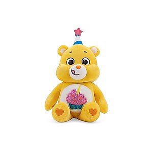 Care Bears 9" Bean Plush (Glitter Belly) - Birthday Bear - Soft Huggable Material!, Small