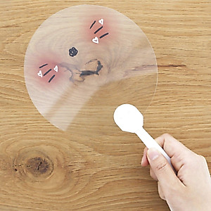 Shikoku Group US43-1 Talking Transparent Fan, Cat, Made in Japan, Approx. 6.1 x 9.7 inches (15.5 x 24.7 cm)