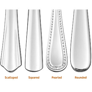 Amazon Basics Stainless Steel Dinner Forks with Round Edge, Pack of 12