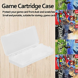 4-In-1 Game Cards Case, PP Material Game Cards Storage, Light In Weight Scratch-Resistant Game Cartridge Holder, for Switch(Four card boxes through white)