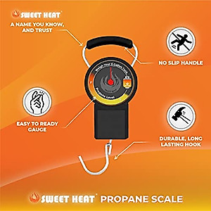 Sweet Heat Propane Scale - Lift and Check, Quick Review Gauge Compatible with All Standard North American 20lb Propane Tanks