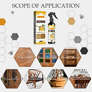 Natural Micro-Molecularized Beeswax Spray, 2024 Upgrade Beeswax Spray Furniture Polish Beeswax Wood Polish, Beeswax Furniture Polish Spray Bees Wax Furniture Polish (1PC)