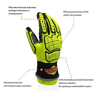 Intra-FIT Rescue 79314 Extrication Gloves Impact, Tear/abrasion/Puncture/Cut Protection, Super Dexterity 5 EN 388: 2016 3X44EP,Size L