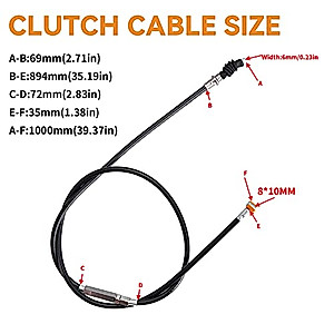 Stylemafia 7/8" Handlebar Left Clutch Lever and 39" Clutch Cable with Adjuster Compatible with 50cc 70cc 90cc 110 cc 125cc SSR Apollo Tao Tao Dirt Pit Bikes