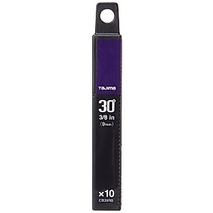 Tajima CB39RB 30 Degree Razor Black Spare Blades, 9 mm, Set of 10 Pieces