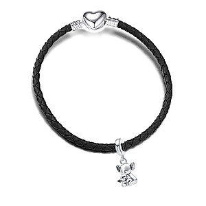 MZC Jewelry Elephant Charm for Pandora Bracelets Mother Daughter Bead for Women