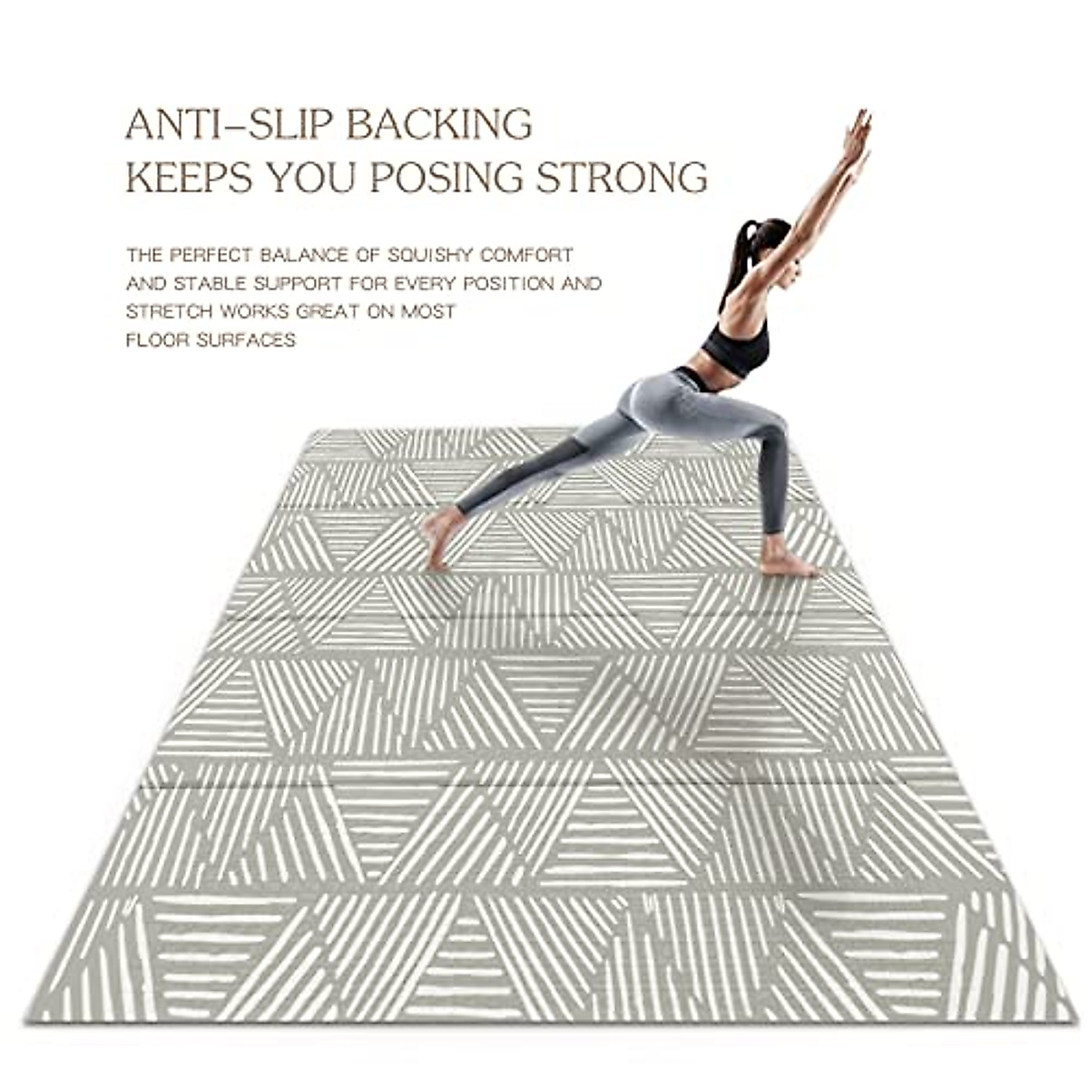 Baby Play Mat 79" X 71",Reversible Waterproof Foldable Foam Floor Padded Playmats for Babies,Toddlers, Extra Large Anti- Slip Baby Crawling Mat with Travel Bag, Play Pens & Tummy Time Indoor Outdoor