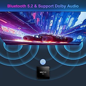 Android TV Box, Smart TV Box Android 12.5 Ultra 4K HDR 2.4G 5G Dual Band WiFi Smart Streaming Media Player Bluetooth 5.2 Quad-Core 64 Bits Support Dolby Audio with Voice Remote Control for Home Office