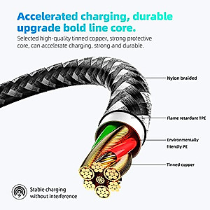 iPhone Charger [Apple MFi Certified] 3Pack 10FT Nylon Braided Lightning Cable Fast Charging iPhone Charger Cord Compatible with iPhone 13 12 11 Pro Max XR XS X 8 7 6 Plus SE and More